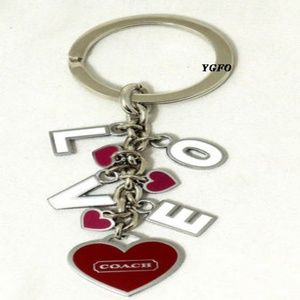 Coach | Accessories | New Rare Coach Love Letters Heart Enamel Keychain ...